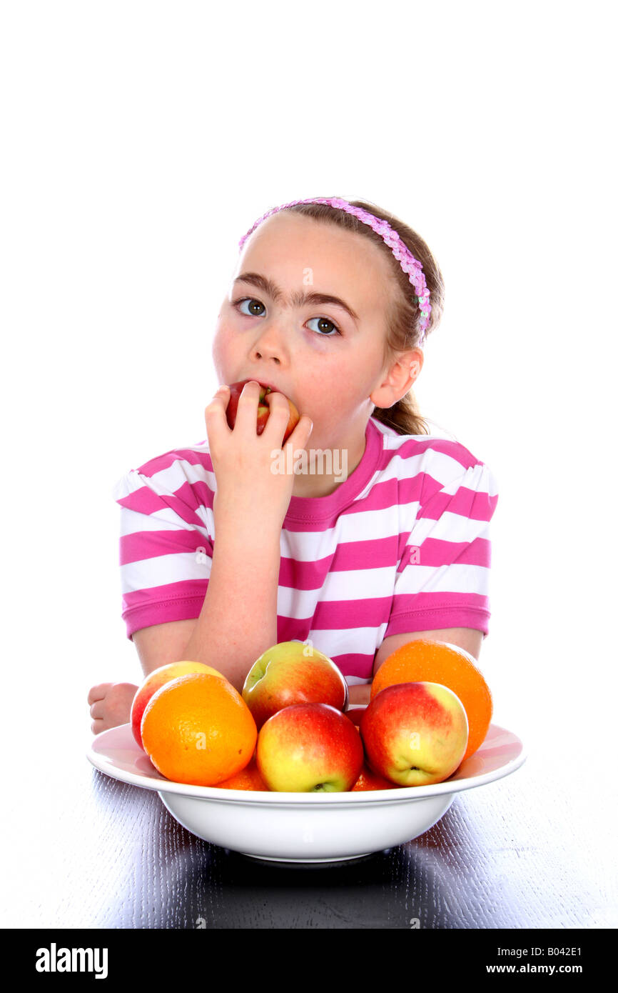 Child Eating Apple Models Released Stock Photo - Alamy