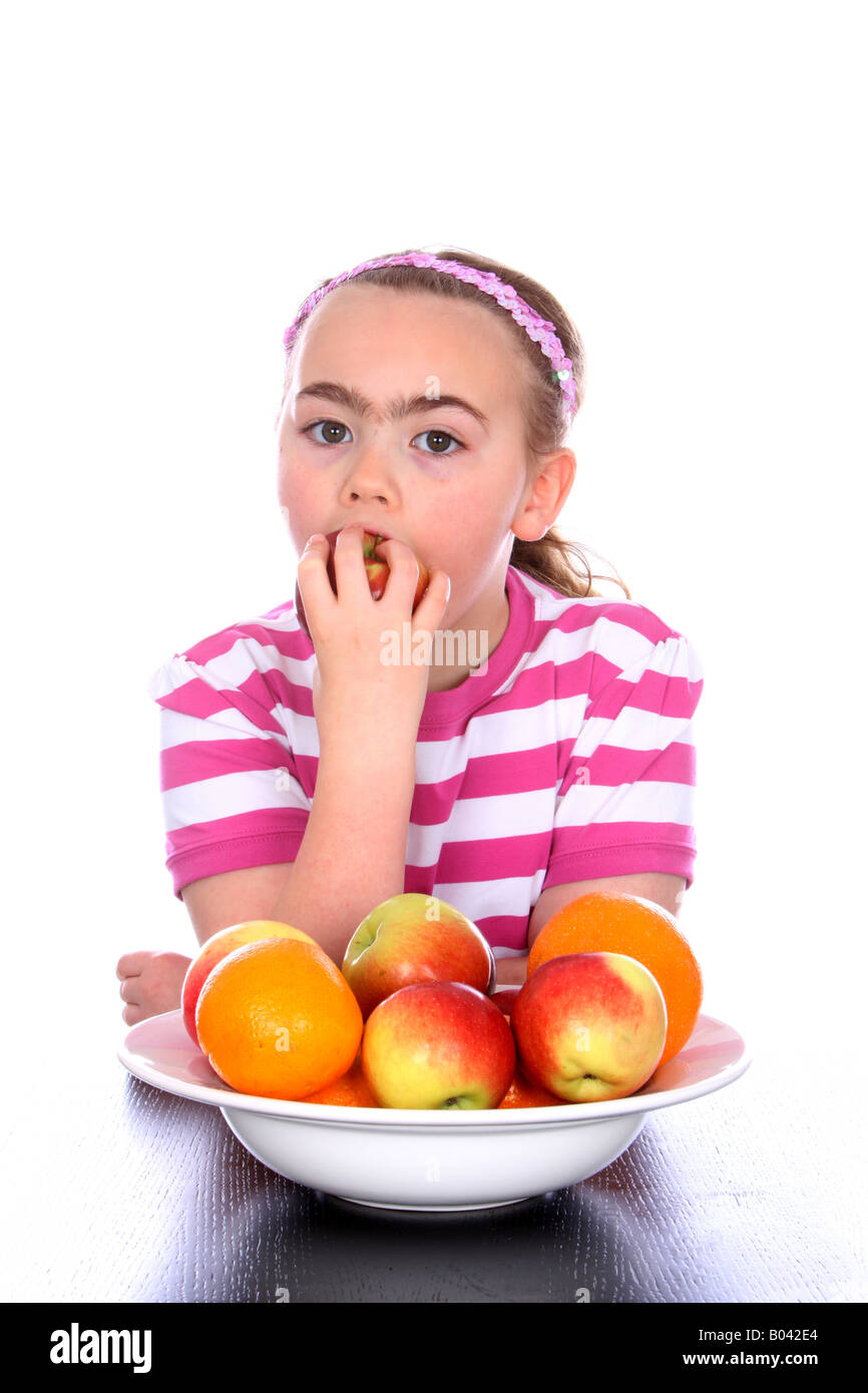 Child Eating Apple Models Released Stock Photo - Alamy