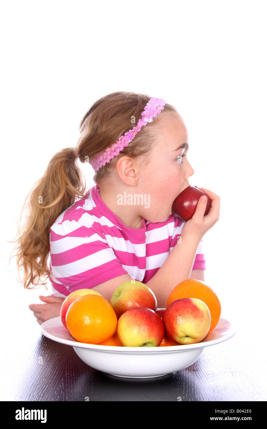 Child Eating Apple Models Released Stock Photo - Alamy