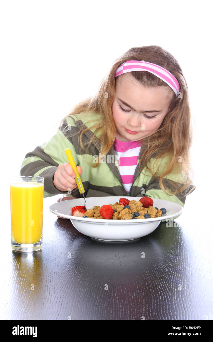 Young Girl Eating Breakfast Models Released Stock Photo - Alamy