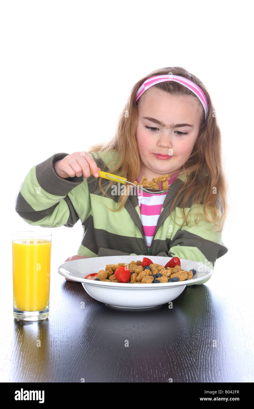 Young Girl Eating Breakfast Models Released Stock Photo - Alamy