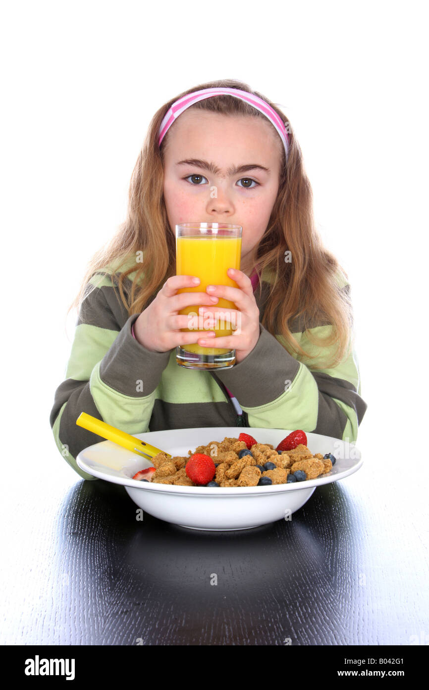 Young Girl Eating Breakfast Models Released Stock Photo - Alamy