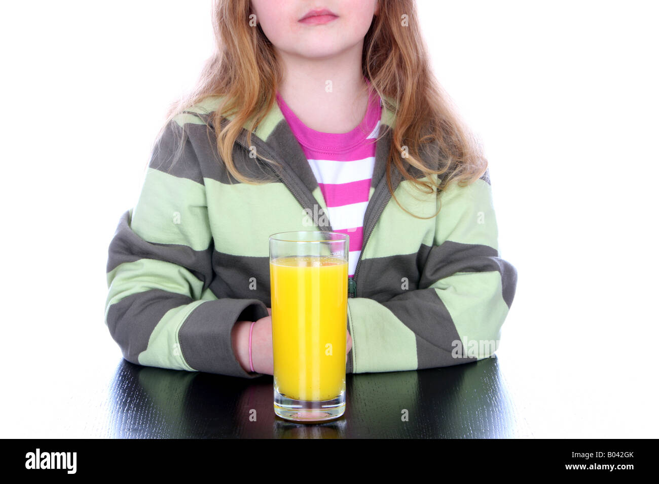 Young Girl Holding Orange Juice Models Released Stock Photo - Alamy