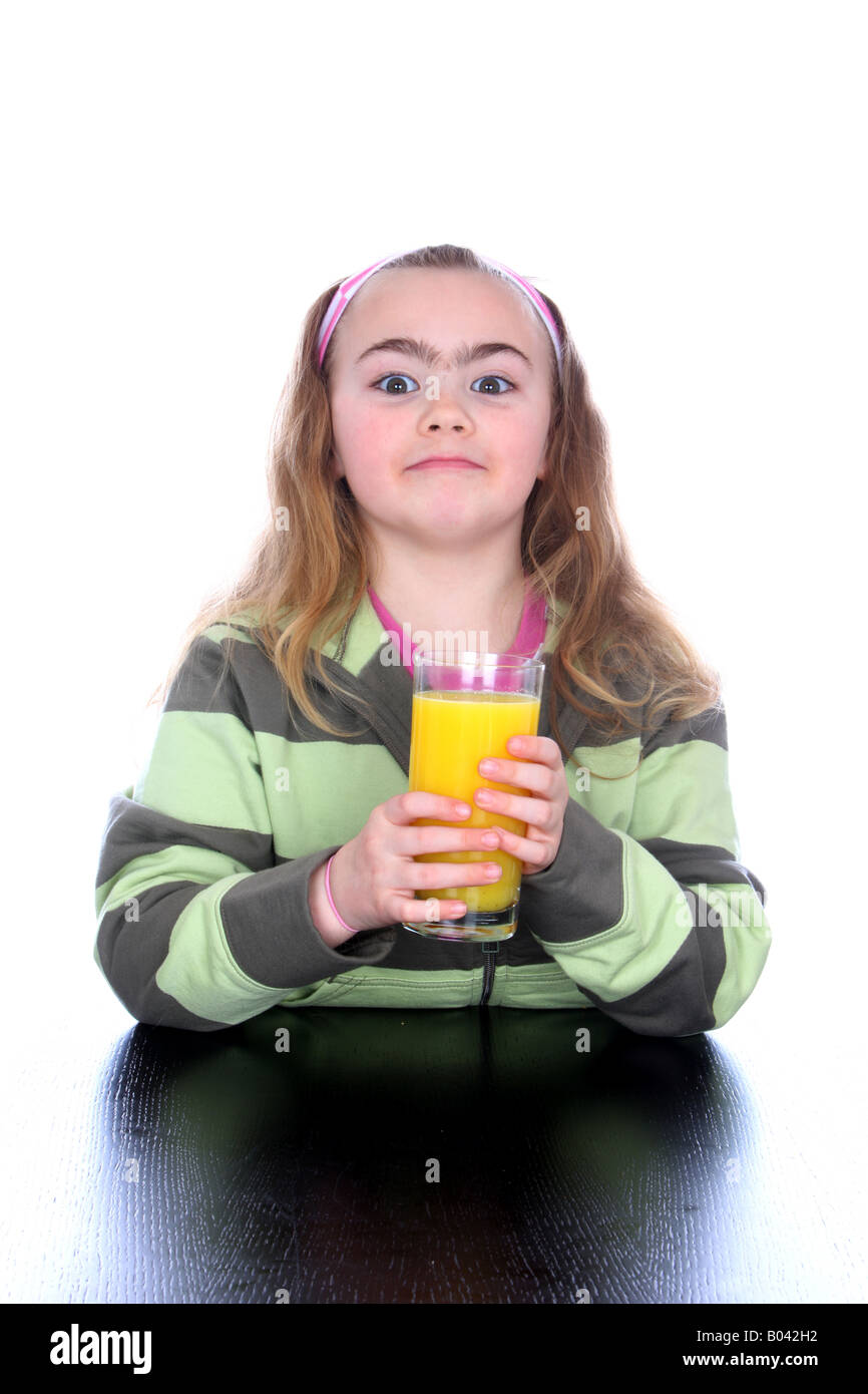 Young Woman Drinking Orange Juice Models Released Stock Photo - Alamy