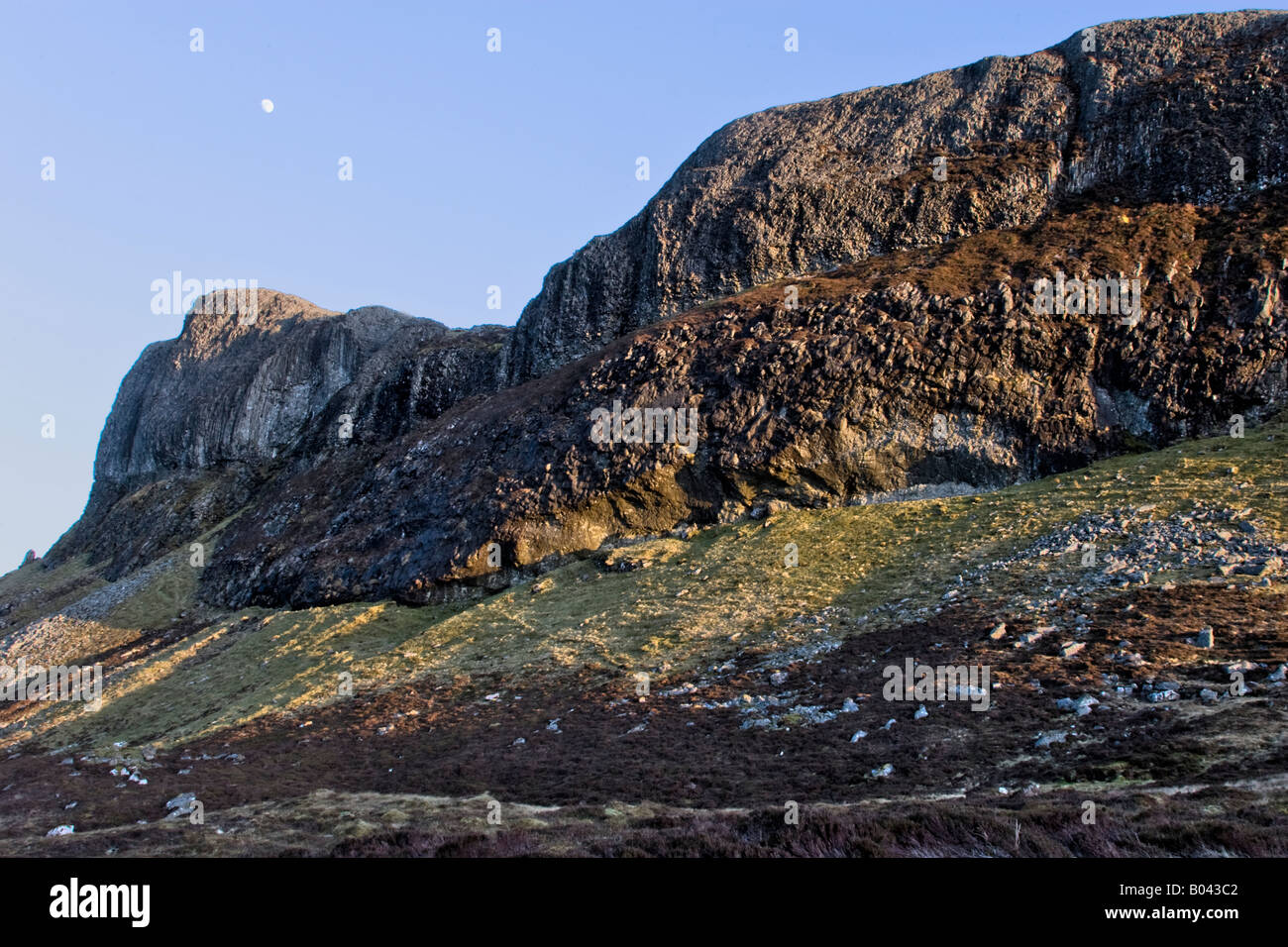An Sgurr the highest hill on the Inner Hebridean island of Eigg with ...