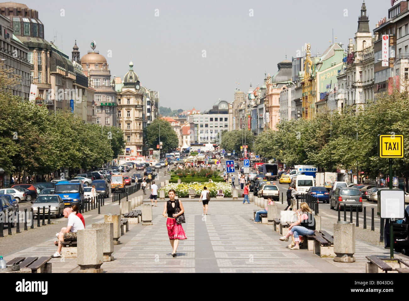 Wenceslas Square Prague Czech Republic Stock Photo - Alamy