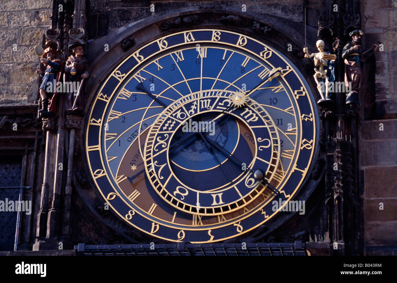 Old astronomical clock on townhall in prague czechia Stock Photo - Alamy