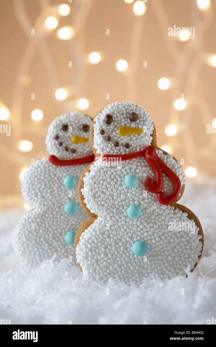 Snowman Gingerbread Cookies Stock Photo - Alamy