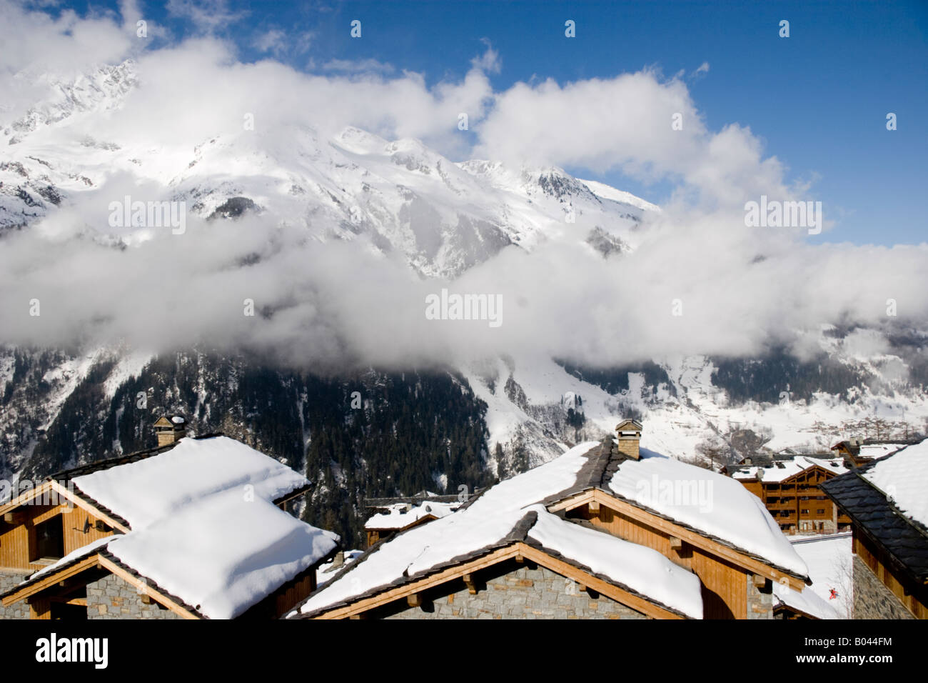 Tarentaise Valley and Sainte Foy ski resort in the northern French Alps ...