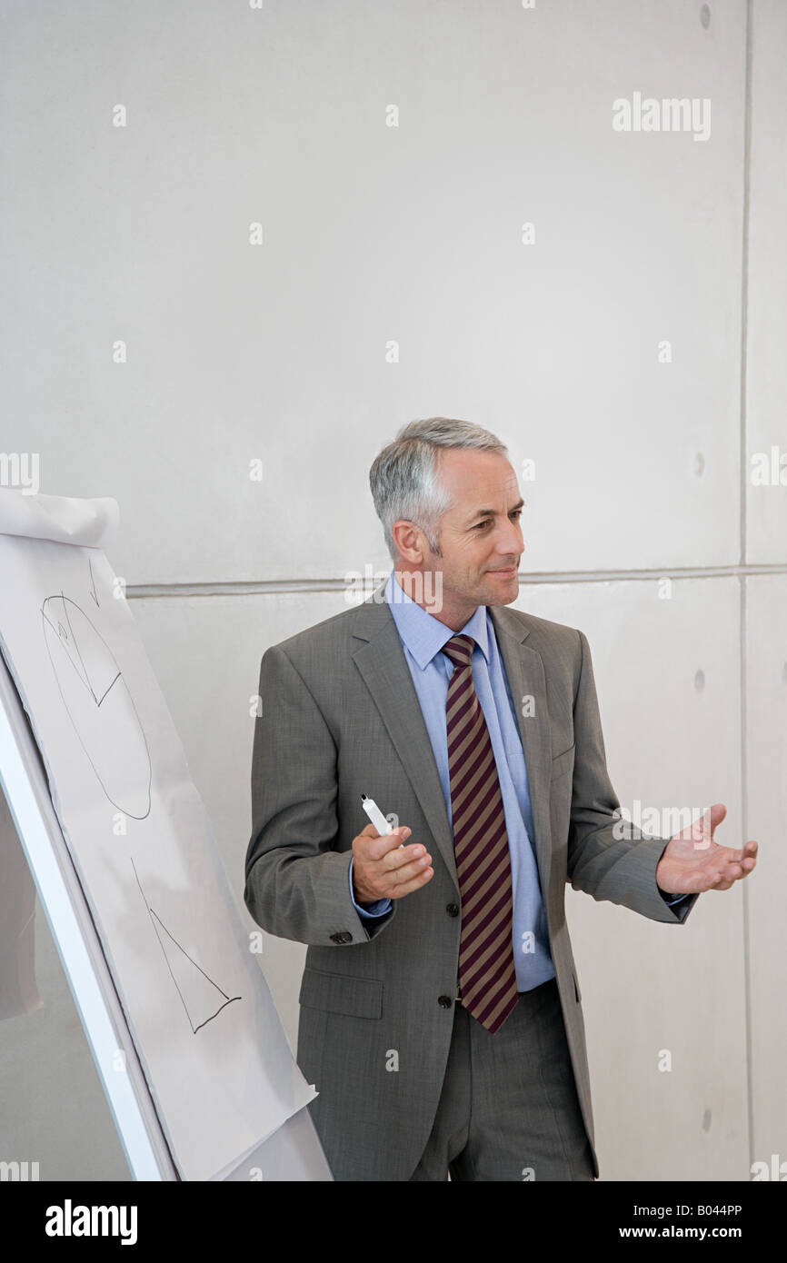 Man giving presentation Stock Photo - Alamy