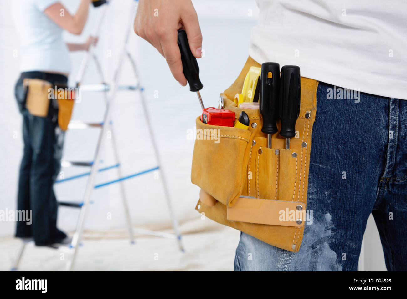 Old Man Up Ladder High Resolution Stock Photography and Images - Alamy