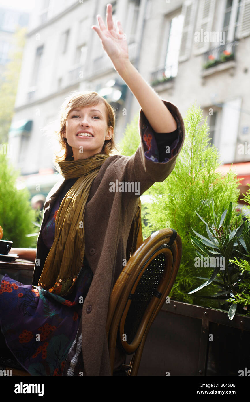 Old women waving hi-res stock photography and images - Alamy
