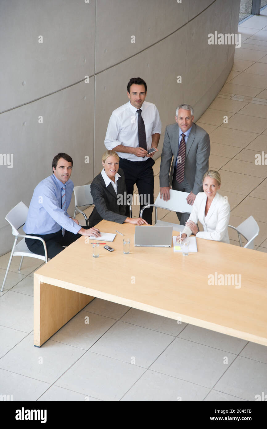 Five colleagues in a meeting Stock Photo - Alamy