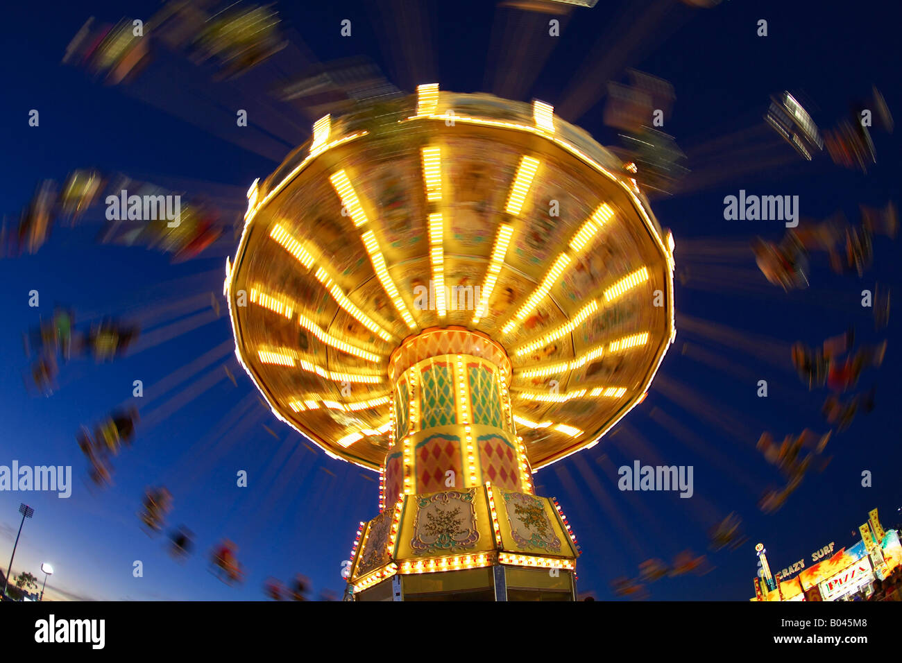 Swing Ride at Night, Toronto, Ontario, Canada Stock Photo - Alamy