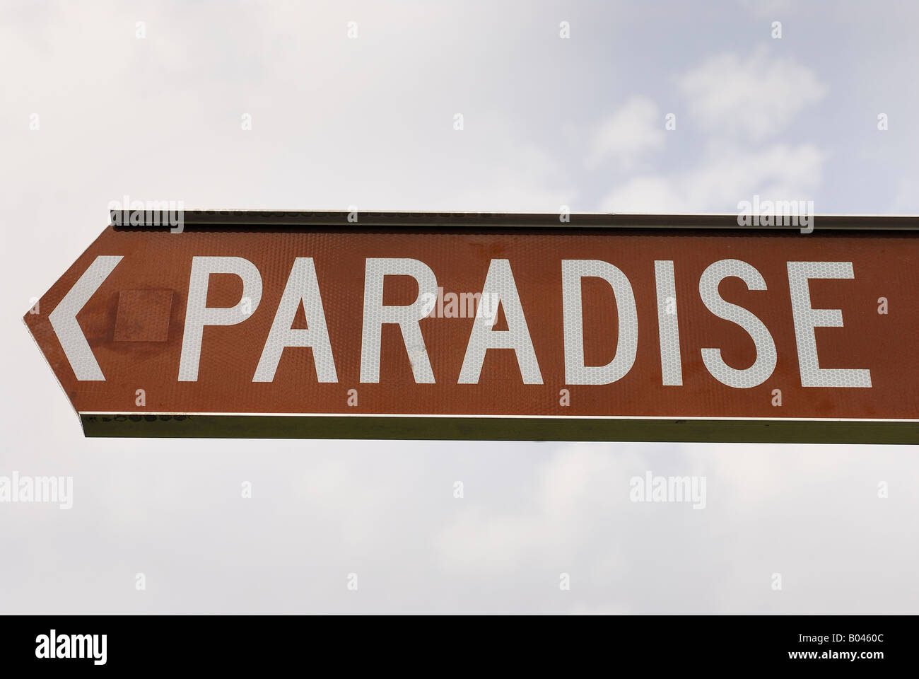 Signpost to Paradise Dart River Valley Otago, South Island, New Zealand ...