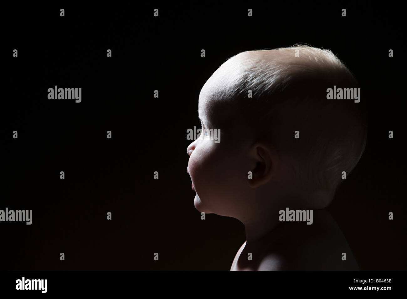 Profile of a baby boy Stock Photo - Alamy