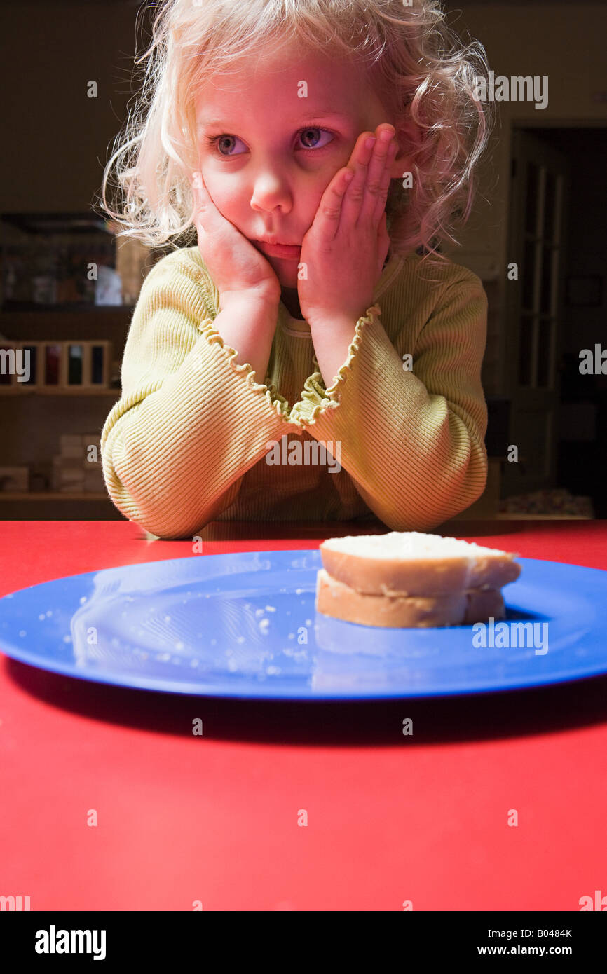 Child bored food plate hi-res stock photography and images - Alamy