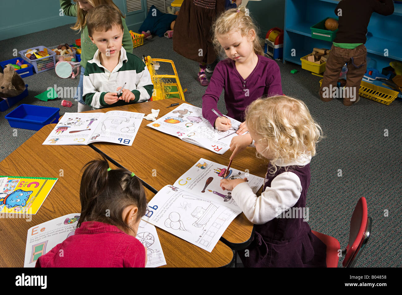 Children in a lesson Stock Photo - Alamy