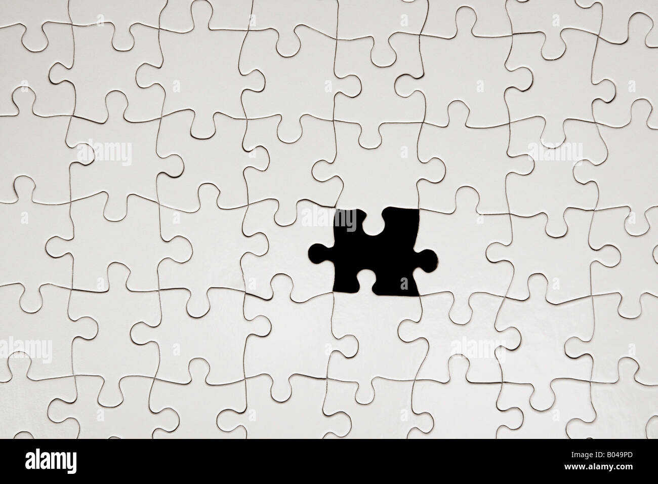 Jigsaw puzzle with missing piece Stock Photo - Alamy