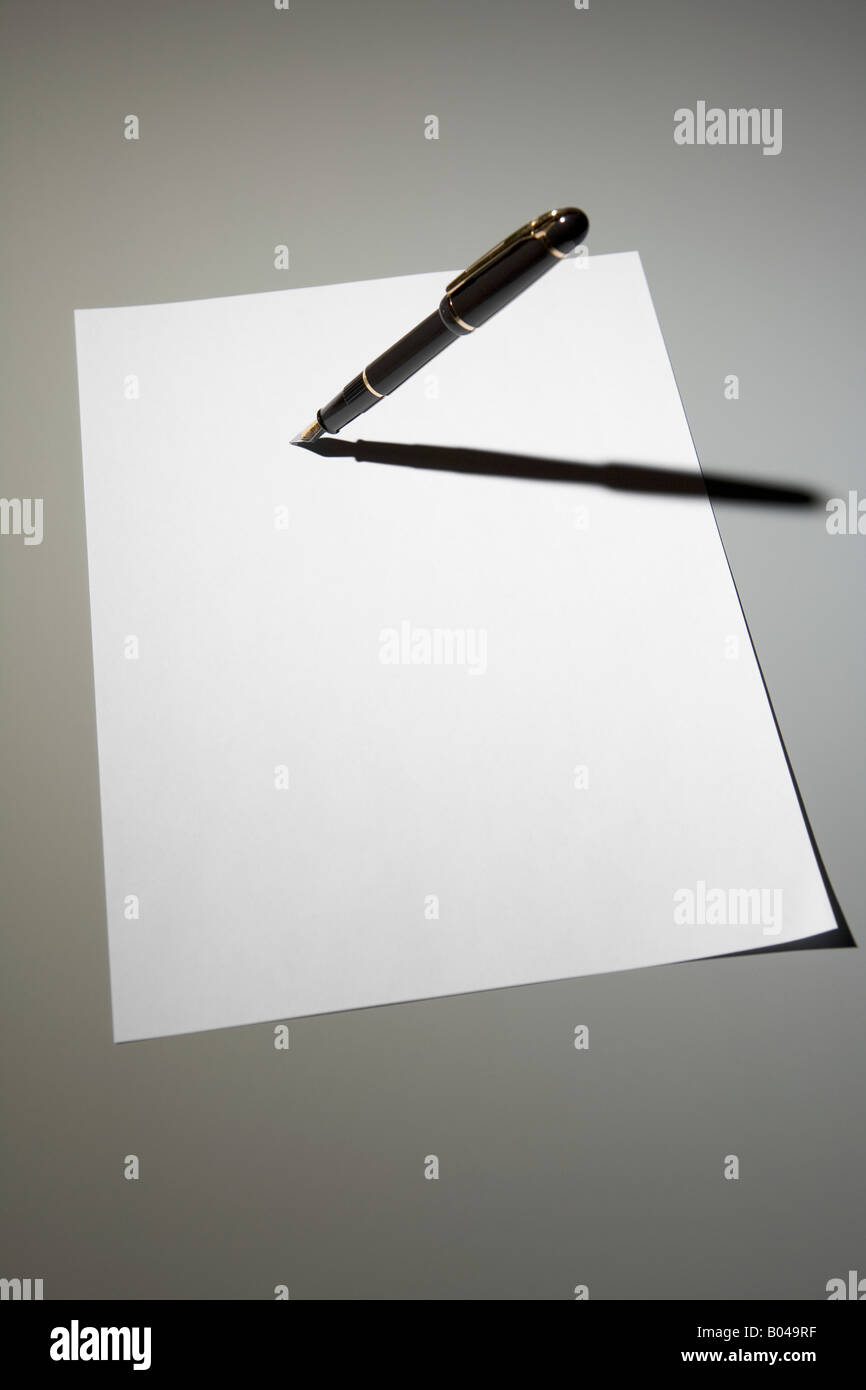 Plain Paper And Pen High Resolution Stock Photography and Images - Alamy