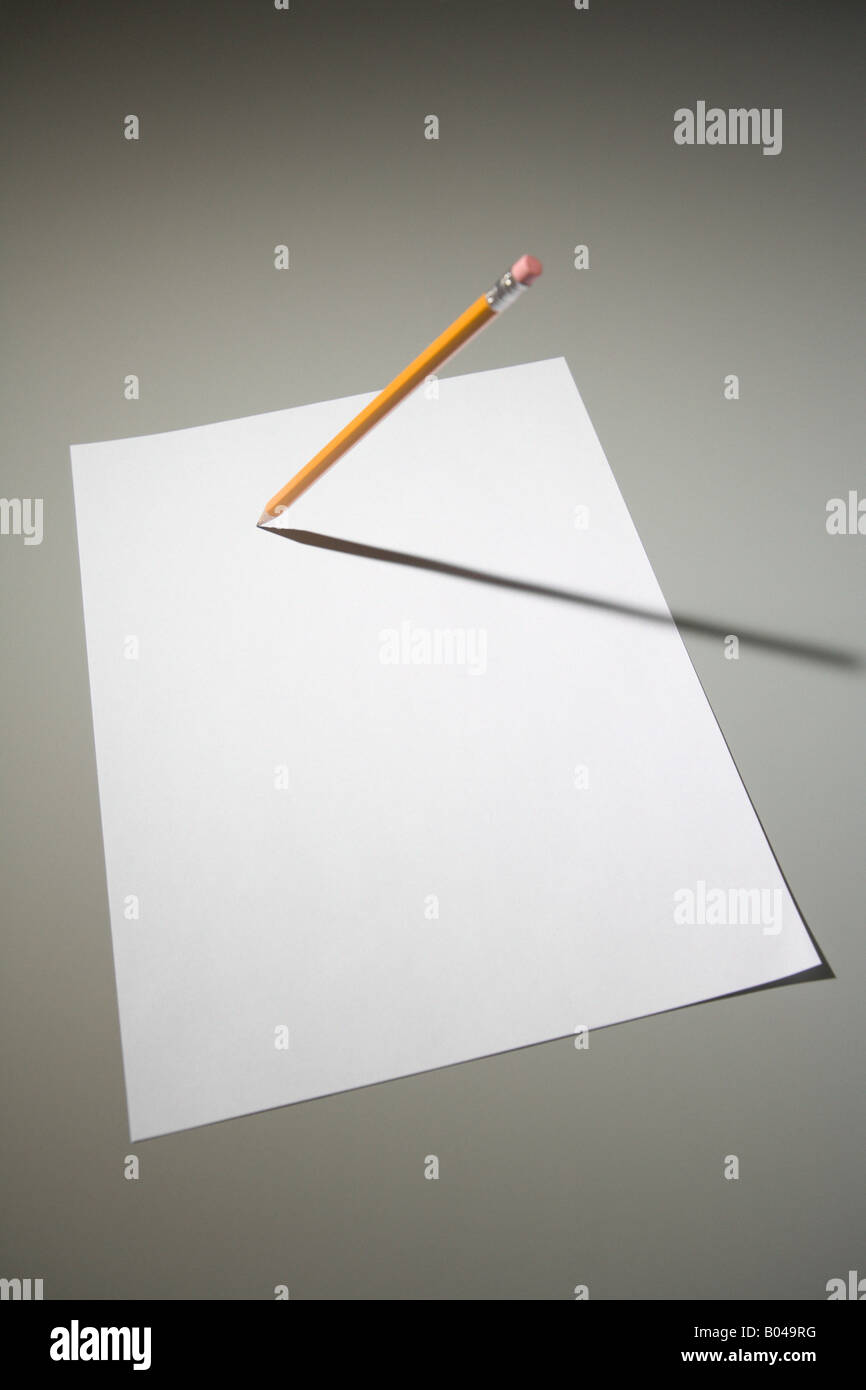 Pencil on paper Stock Photo - Alamy