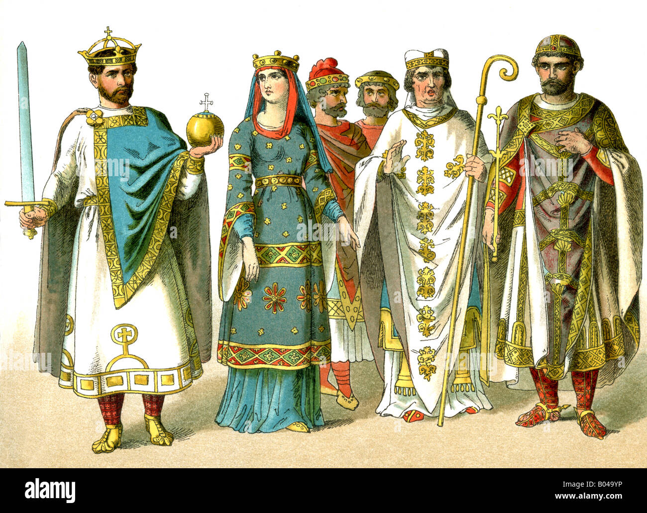 German Dress A.D. 000-1100 Stock Photo - Alamy