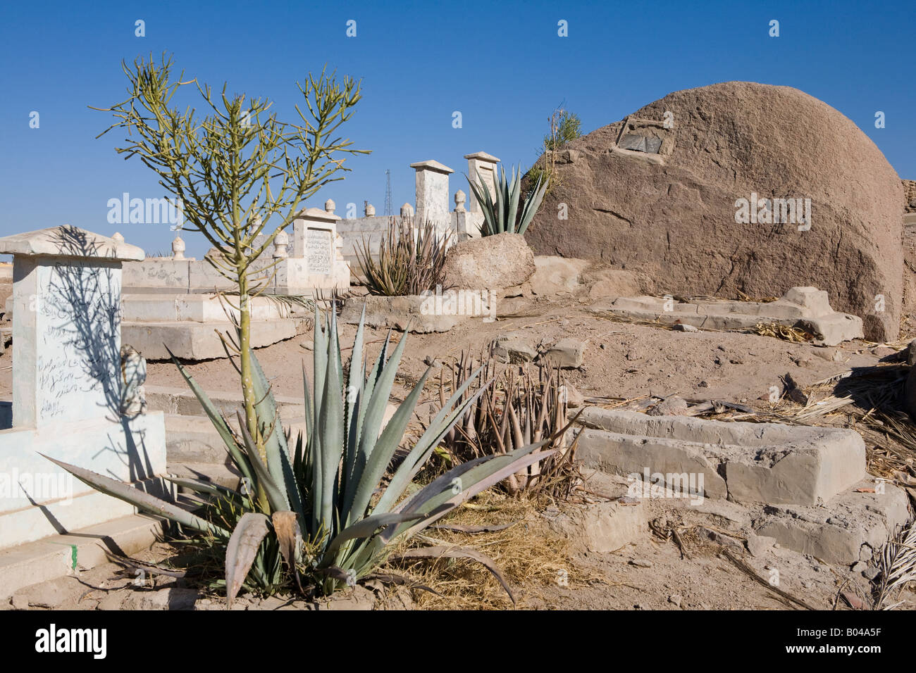 The Fatimid Cemetery, Aswan City, Egypt Stock Photo - Alamy