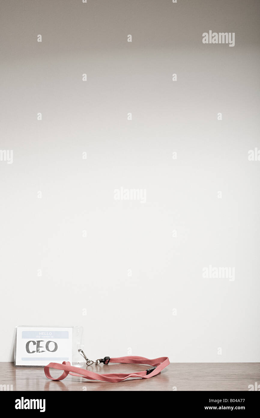 CEO name tag Stock Photo - Alamy