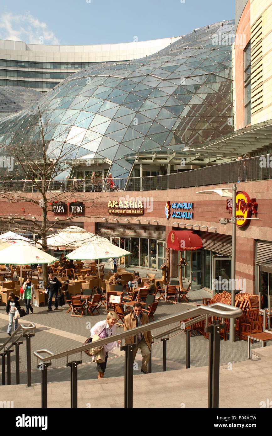 Warsaw Poland the modern Golden Terraces shopping precinct mall centre ...