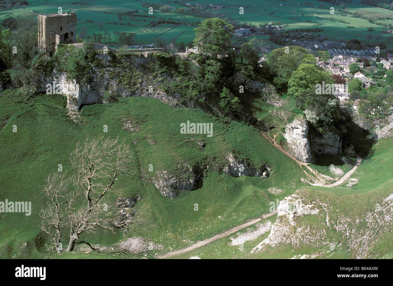 Cavedale and Peveril Castle in Castleton Derbyshire" Great Britain ...
