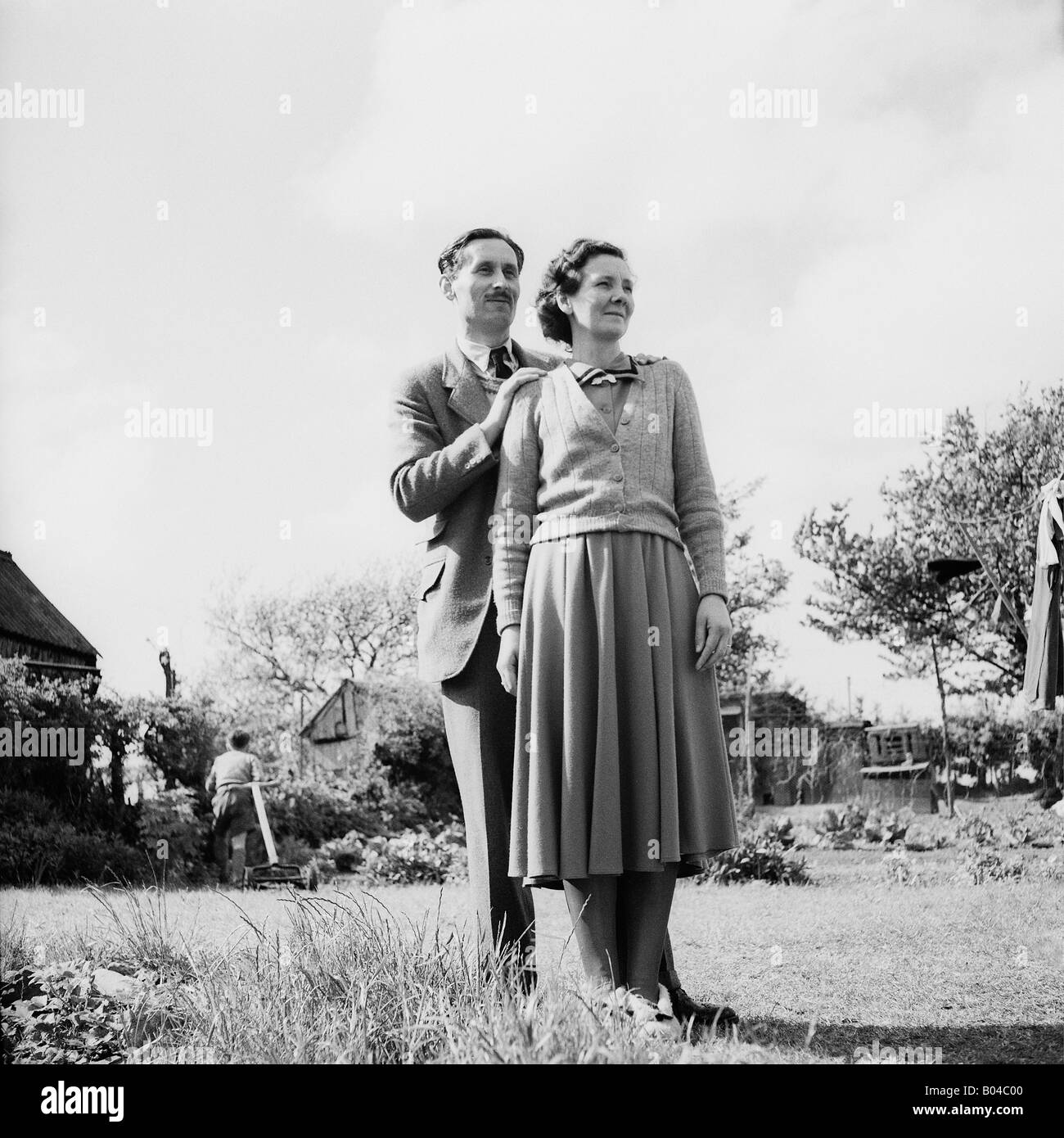 Couple suit vintage Black and White Stock Photos & Images - Alamy