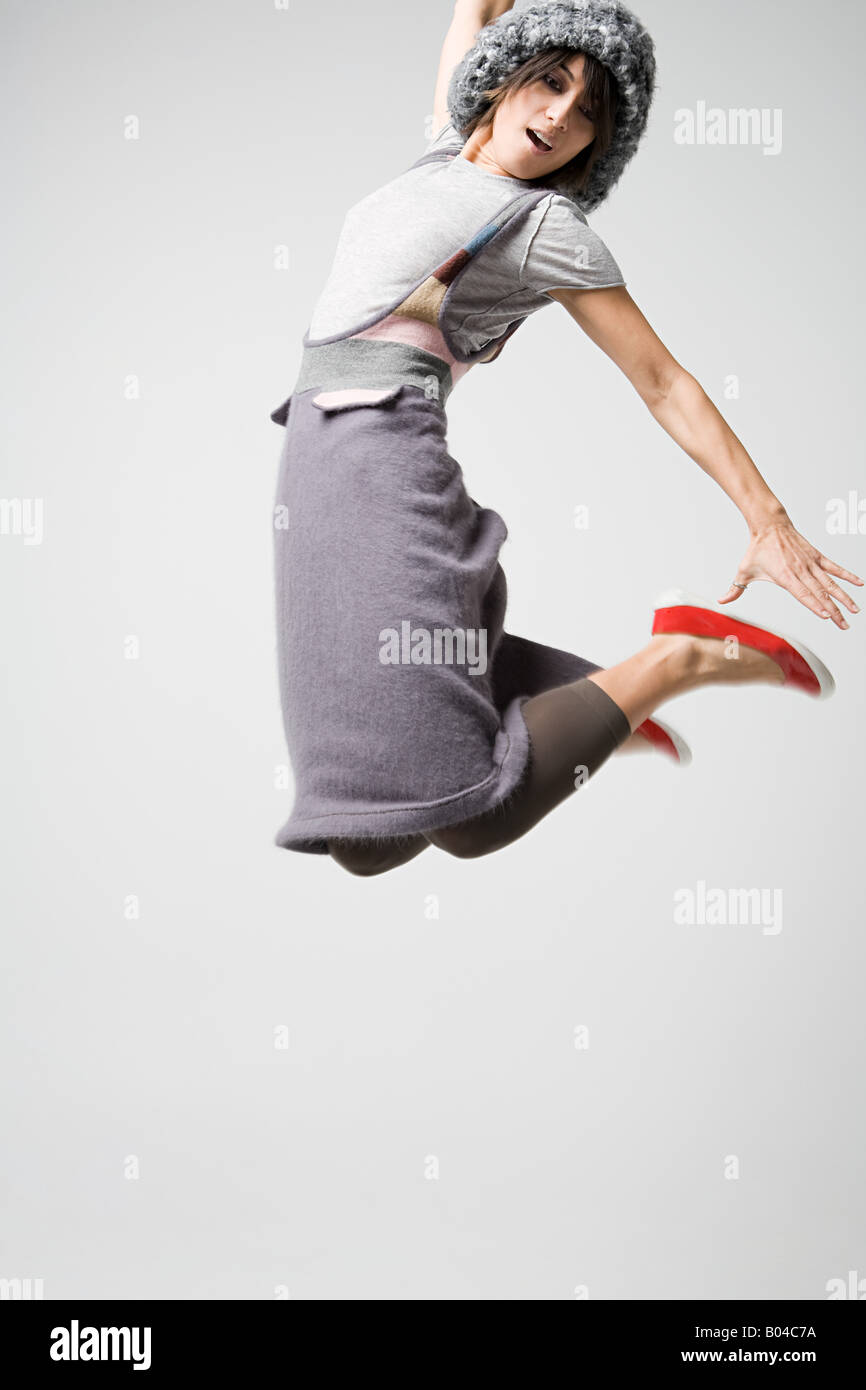 Japanese women jumping for hi-res stock photography and images - Alamy