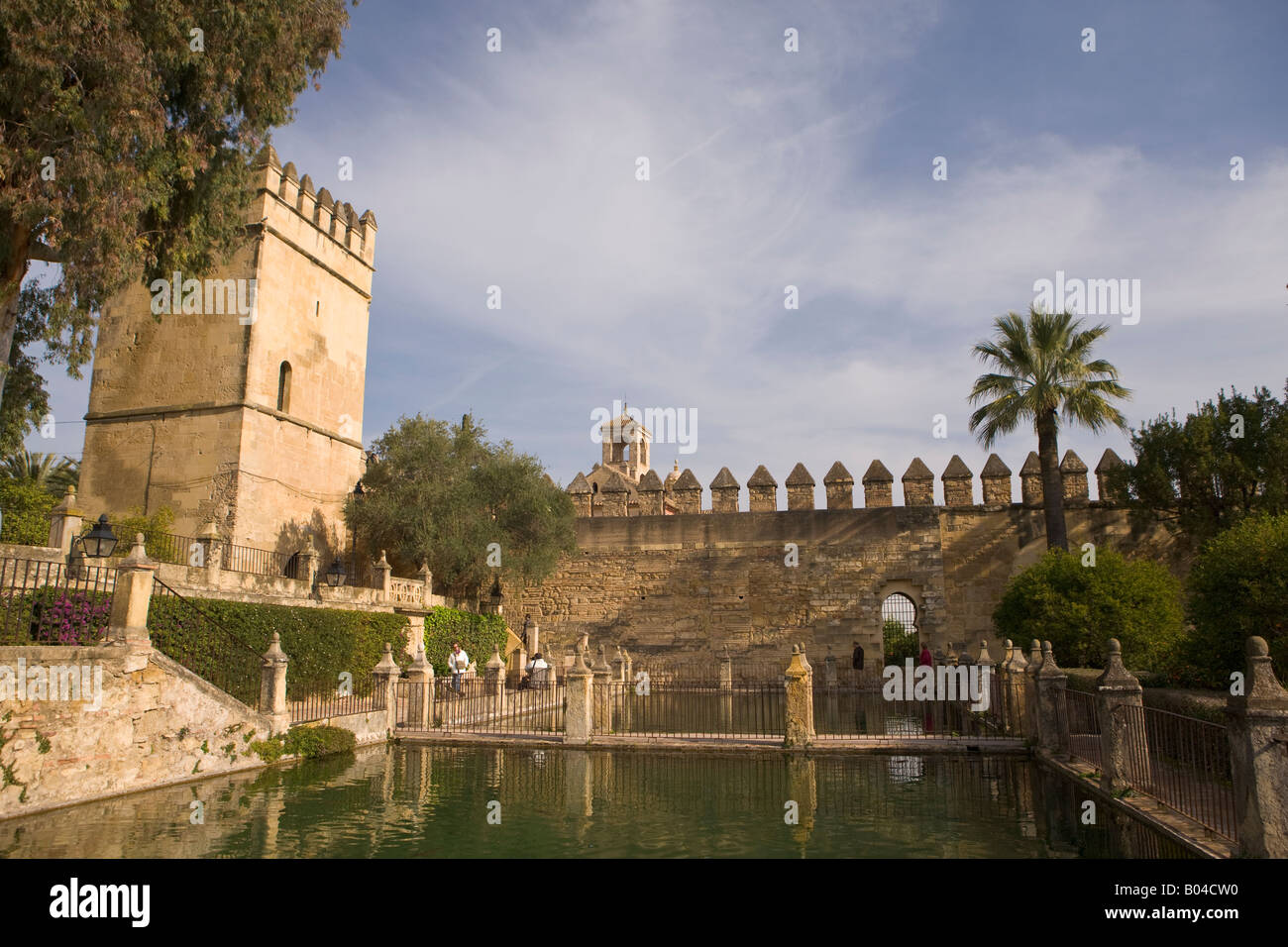 Walls and Towers of the Alcazar de los Reyes Cristianos (Castle of the Christian Monarchs) seen ...