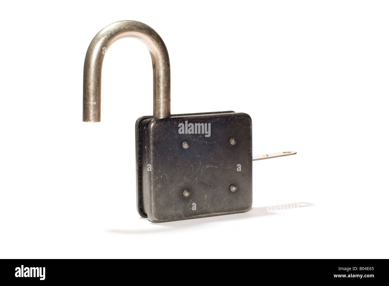 series object on white Open padlock Stock Photo - Alamy