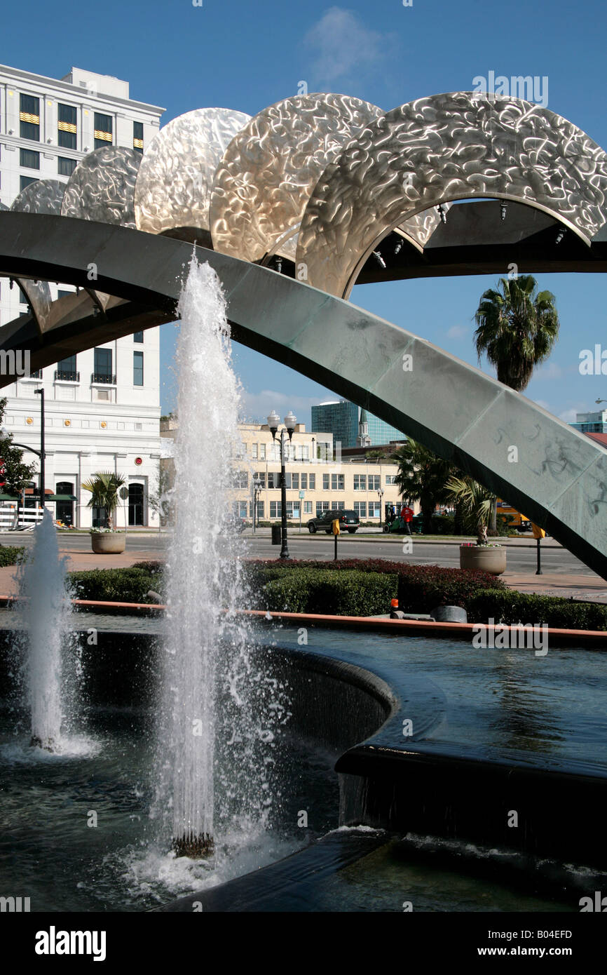 Views of the downtown of the City of Orlando in South Florida showing ...