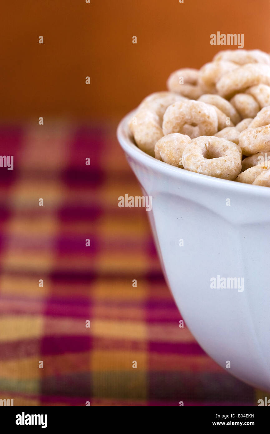 Breakfast Series Close up of a blowl of cheerios cereal Stock Photo - Alamy
