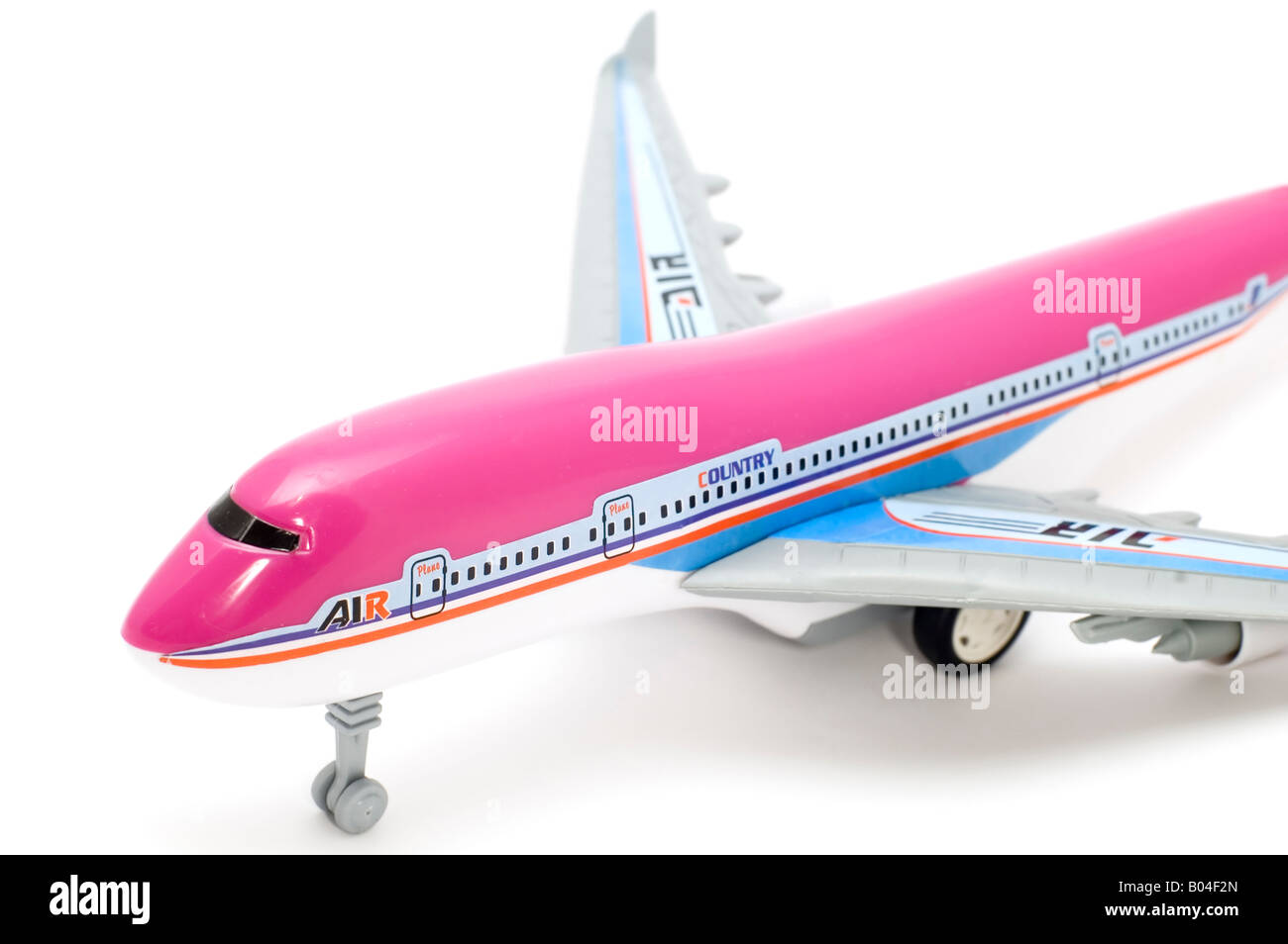 object on white toy airplane close up Stock Photo - Alamy
