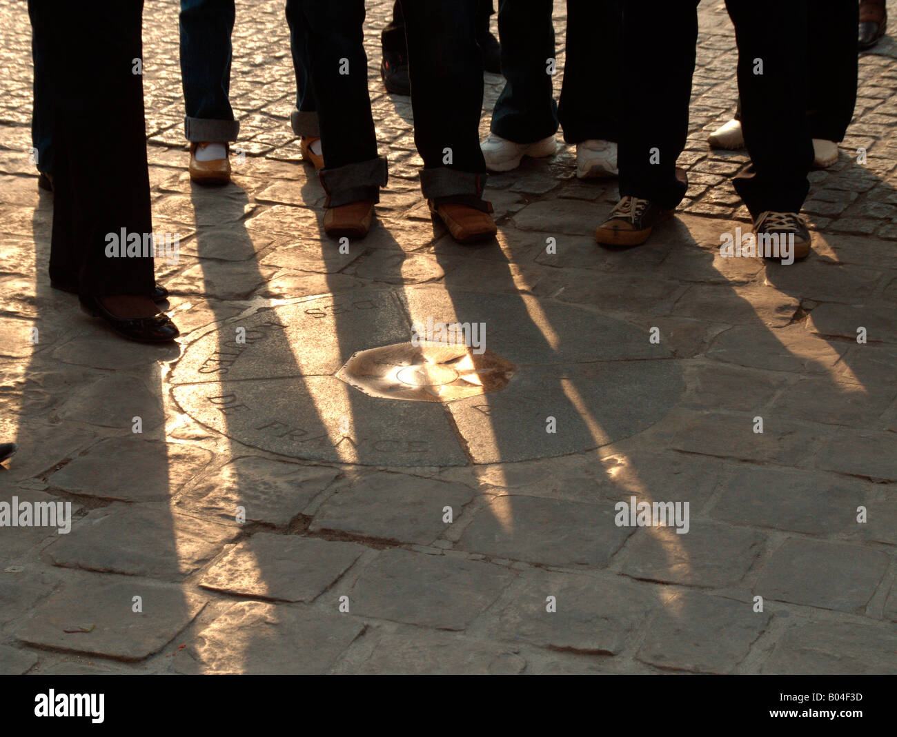 Zero point of France. Place du Parvis Notre Dame. Paris. France Stock ...