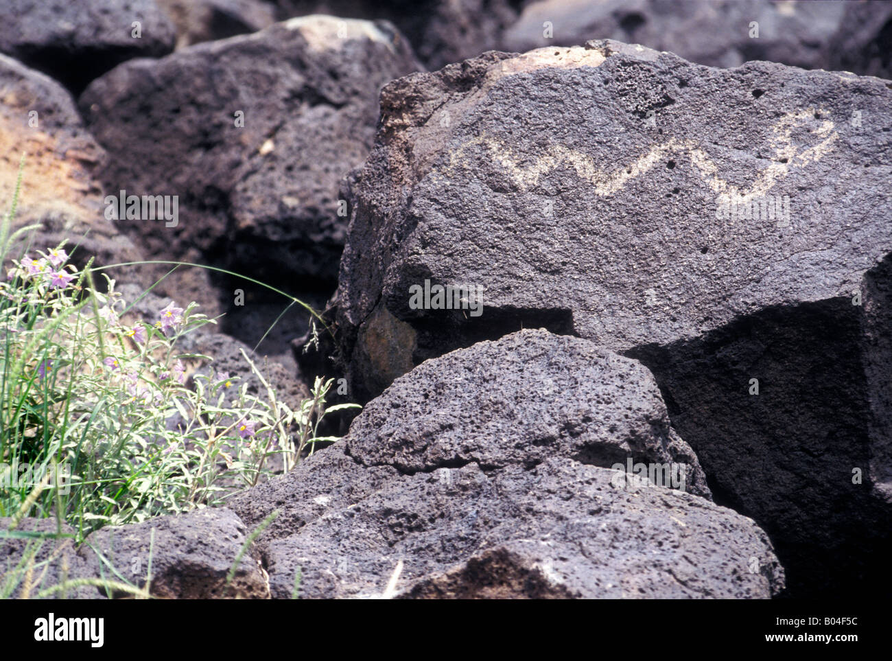 Native american petroglyph snake hi-res stock photography and images ...