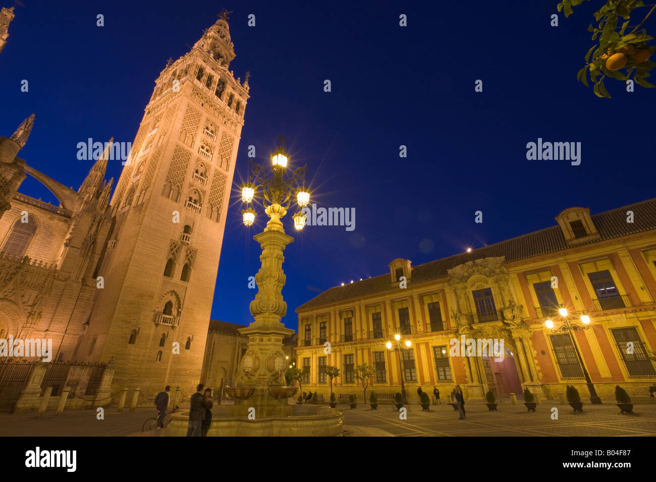 Seville Cathedral and La Giralda, a UNESCO World Heritage Site, seen ...