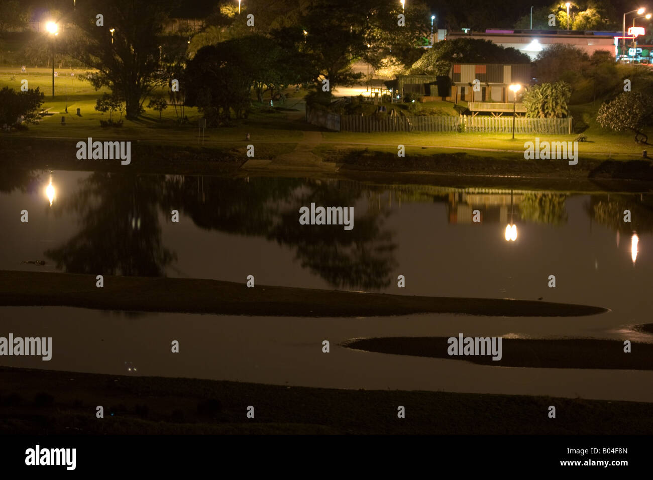 River in Durban at Night Stock Photo - Alamy