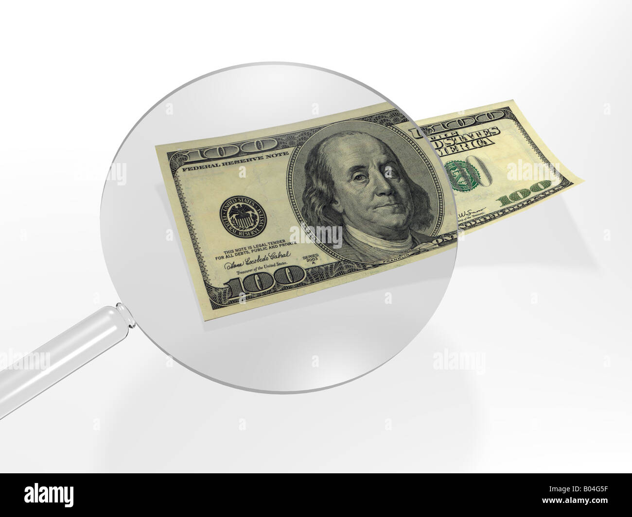 Lens and dollars Stock Photo - Alamy
