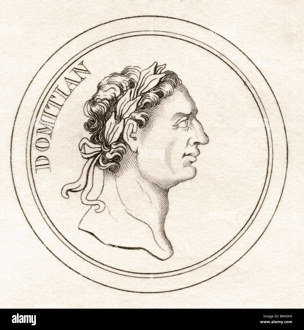 Domitian Titus Flavius Domitianus, 51 - 96AD. Roman Emperor, last of ...