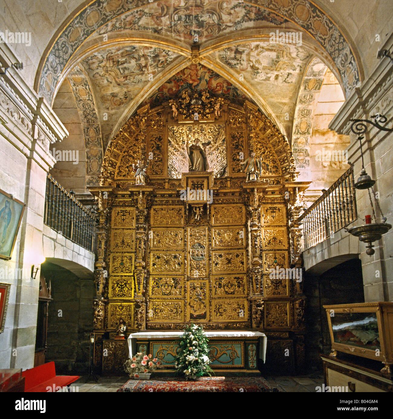Tui Galicia Spain Cathedral Interior Detail Stock Photo - Alamy
