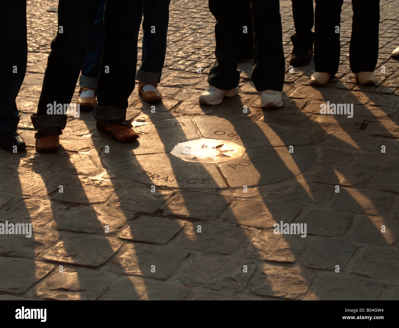 Zero point of France. Place du Parvis Notre Dame. Paris. France Stock ...