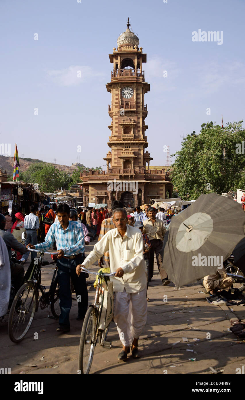 Sadar Market clock tower Stock Photo - Alamy