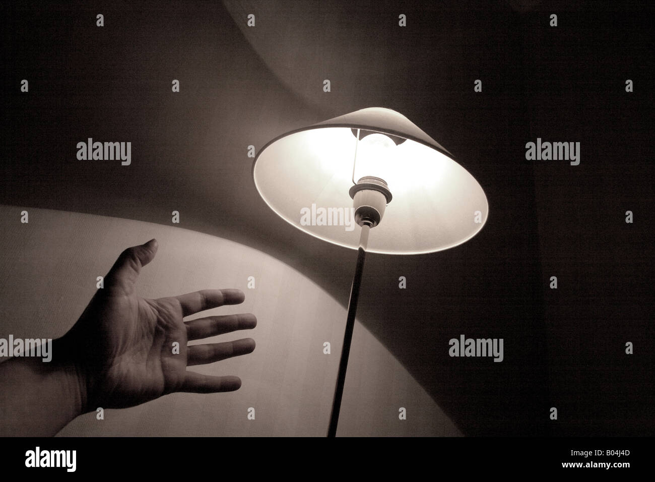 electric light and man hand Stock Photo - Alamy