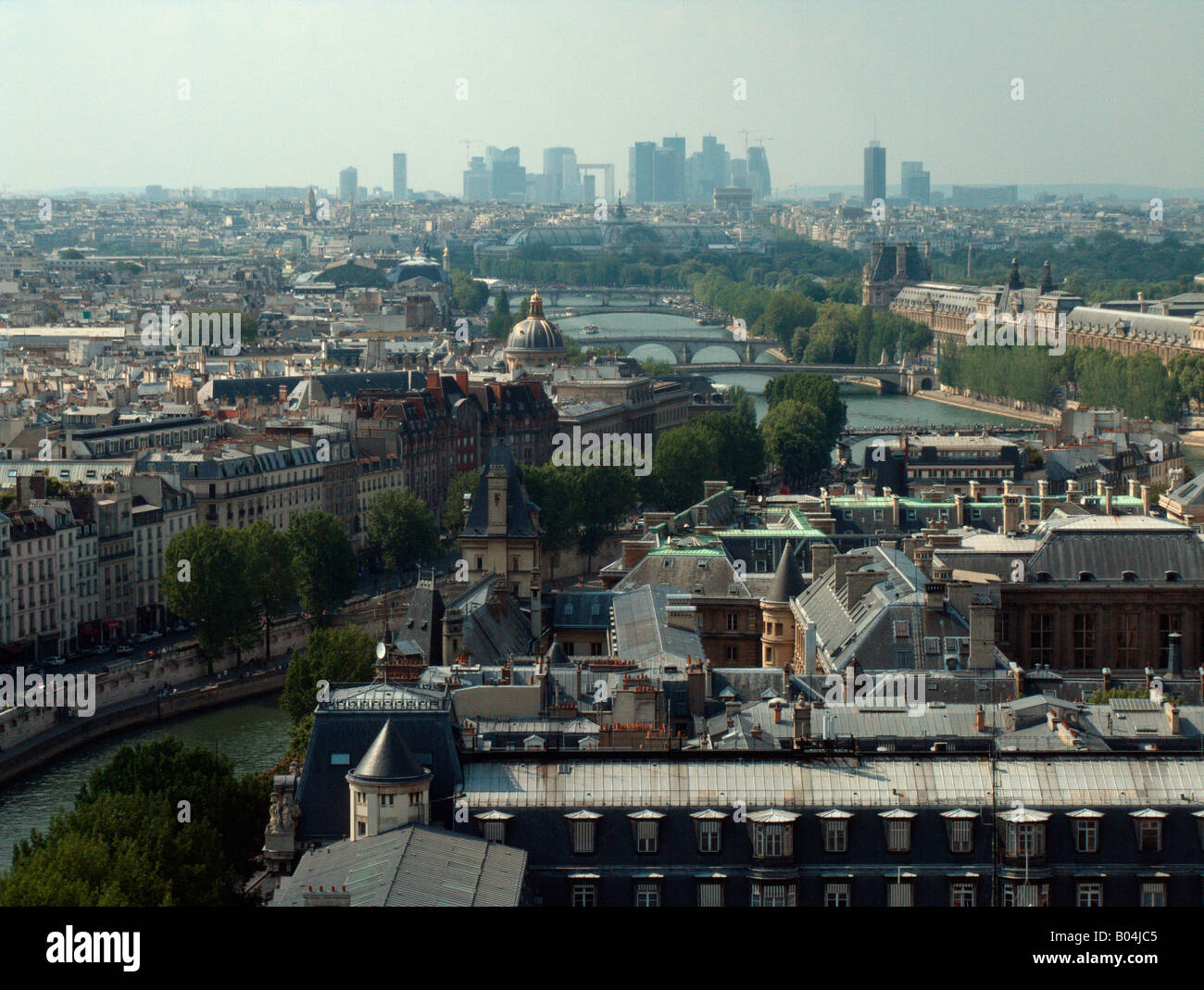 Paris aerial view of place du parvis square hi-res stock photography ...