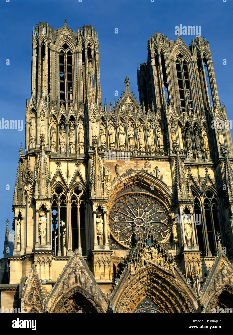 Reims France Reims Cathedral West Front Detail Stock Photo - Alamy