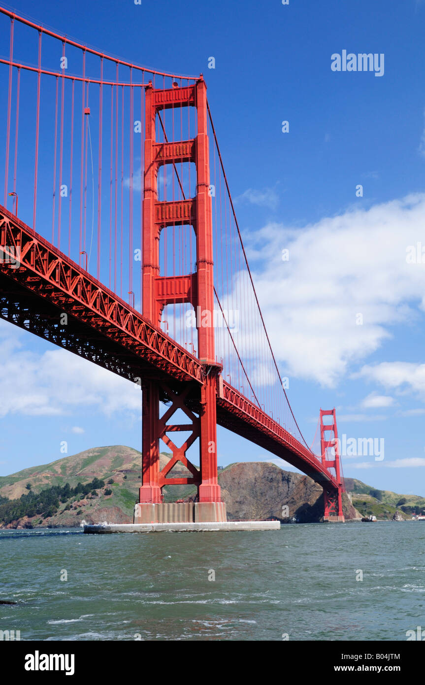 Golden Gate Bridge from Fort Point Vertical portrait orientation Stock ...